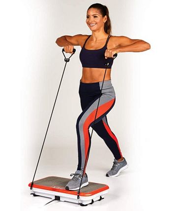 PowerFit Elite Vibration Plate Exercise Machine with Loop Resistance ...