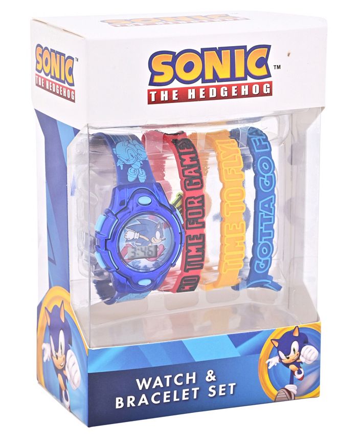 Accutime Kids Unisex Sega Sonic the Hedgehog Blue Silicone Strap Watch ...