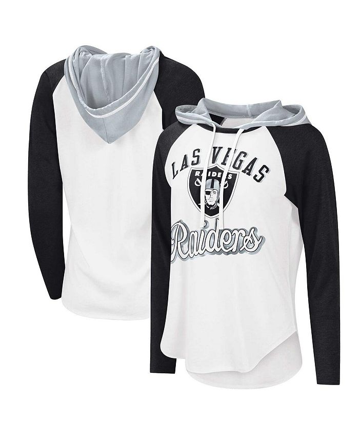 G-III 4Her by Carl Banks Women's White Las Vegas Raiders MVP Raglan ...