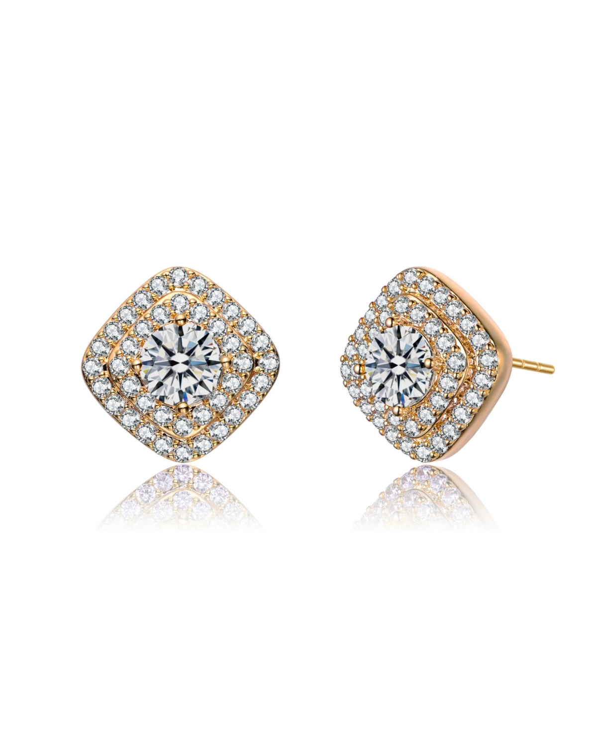 Click here for Ga Cubic Zirconia Pave Square Shape Stud Earrings... prices