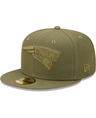 Men's New Era Olive New England Patriots Color Pack 59FIFTY Fitted Hat ...