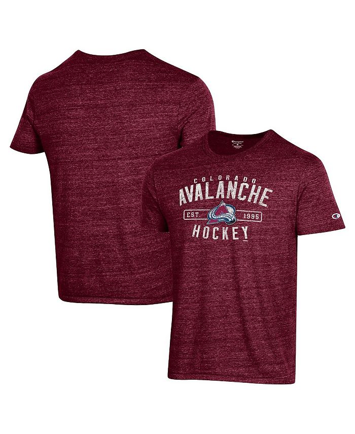 Champion Men's Burgundy Colorado Avalanche Tri-Blend Logo T-shirt - Macy's