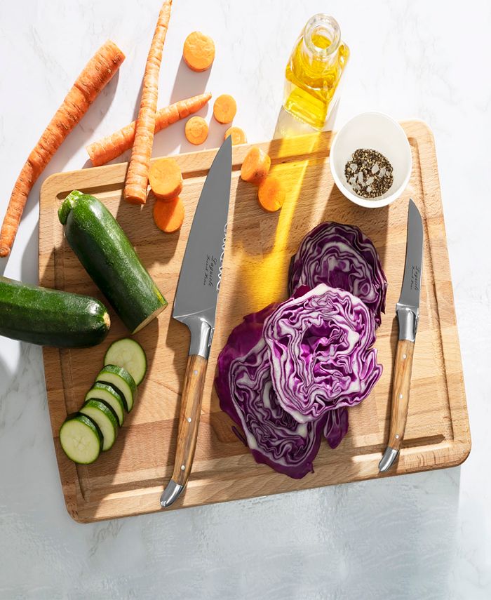 French Home 2-Piece Connoisseur Laguiole Vegetable Knife Set with Olive ...