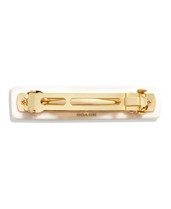 COACH Signature Resin Barrette - Macy's