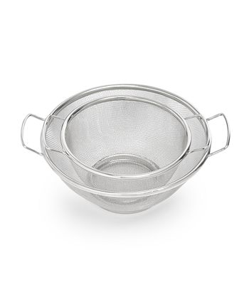 The Cellar 2-Pc. Stainless Steel Mesh Colander Set - Macy's