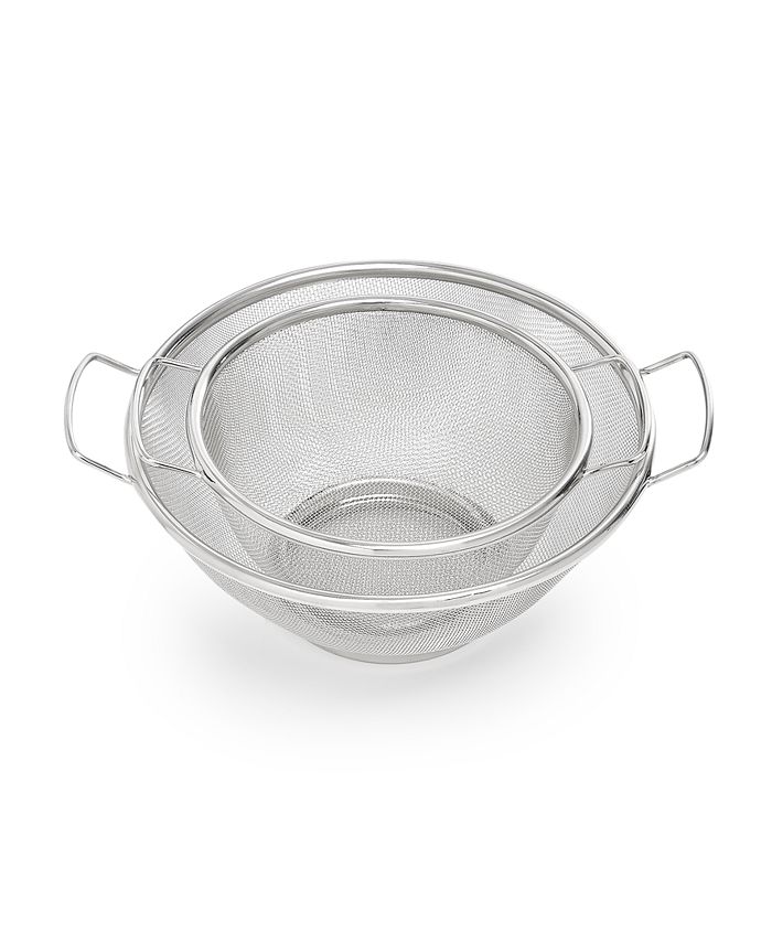 The Cellar 2-Pc. Stainless Steel Mesh Colander Set - Macy's