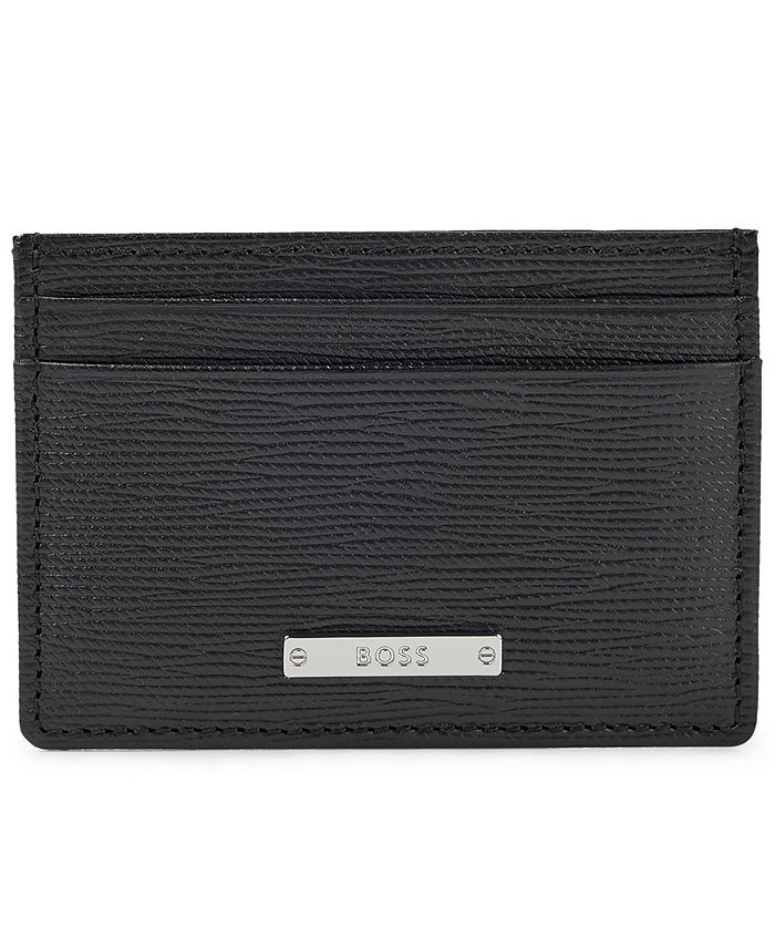 Hugo Boss BOSS Men's Italian-Leather Card Holder - Macy's