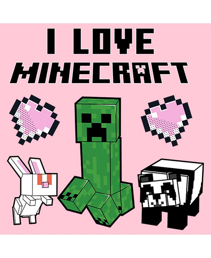 Microsoft Girl's Minecraft Love and Mobs Child T-Shirt - Macy's