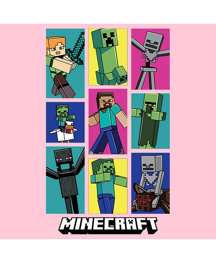 Microsoft Girl's Minecraft Boxed Mobs Child T-Shirt - Macy's
