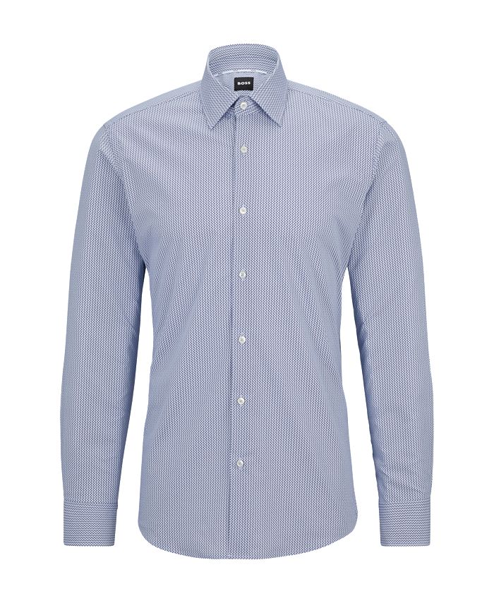 Hugo Boss Men's Patterned Regular-Fit Shirt - Macy's