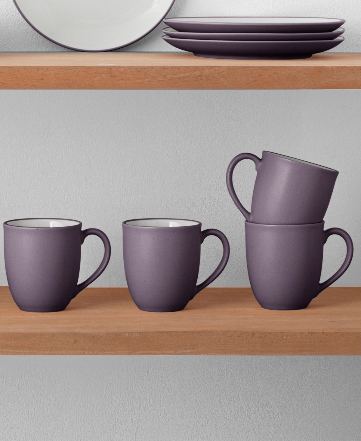 Click here for Noritake Colorwave Mugs 12-oz  Set of 4 - Plum prices