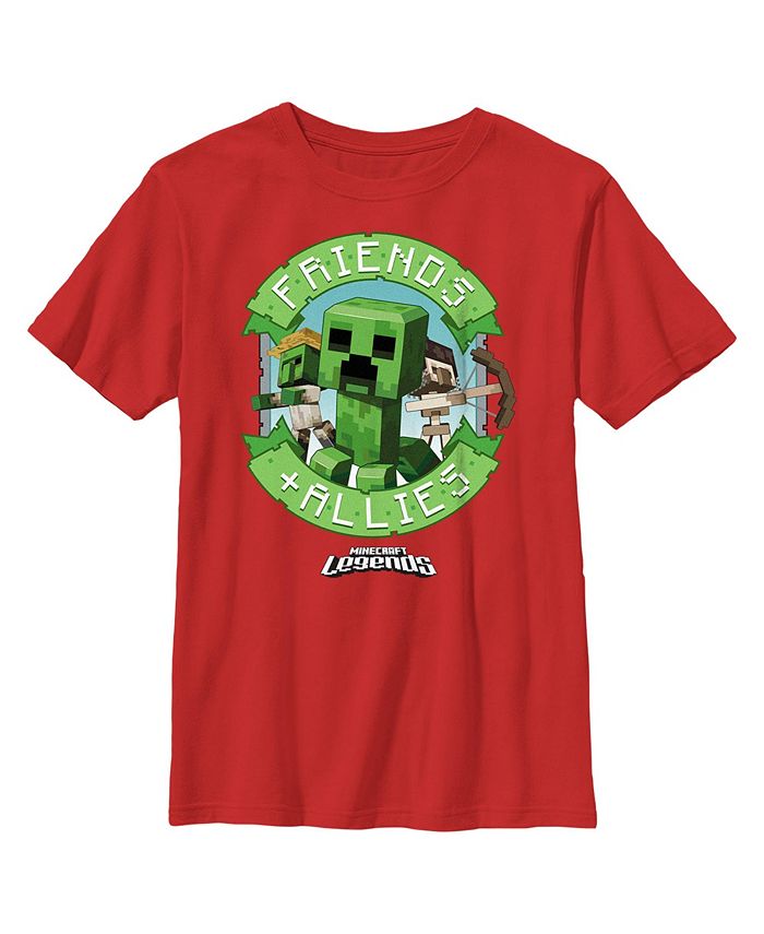 Microsoft Boy's Minecraft Legends Friends and Allies Banner Child T ...