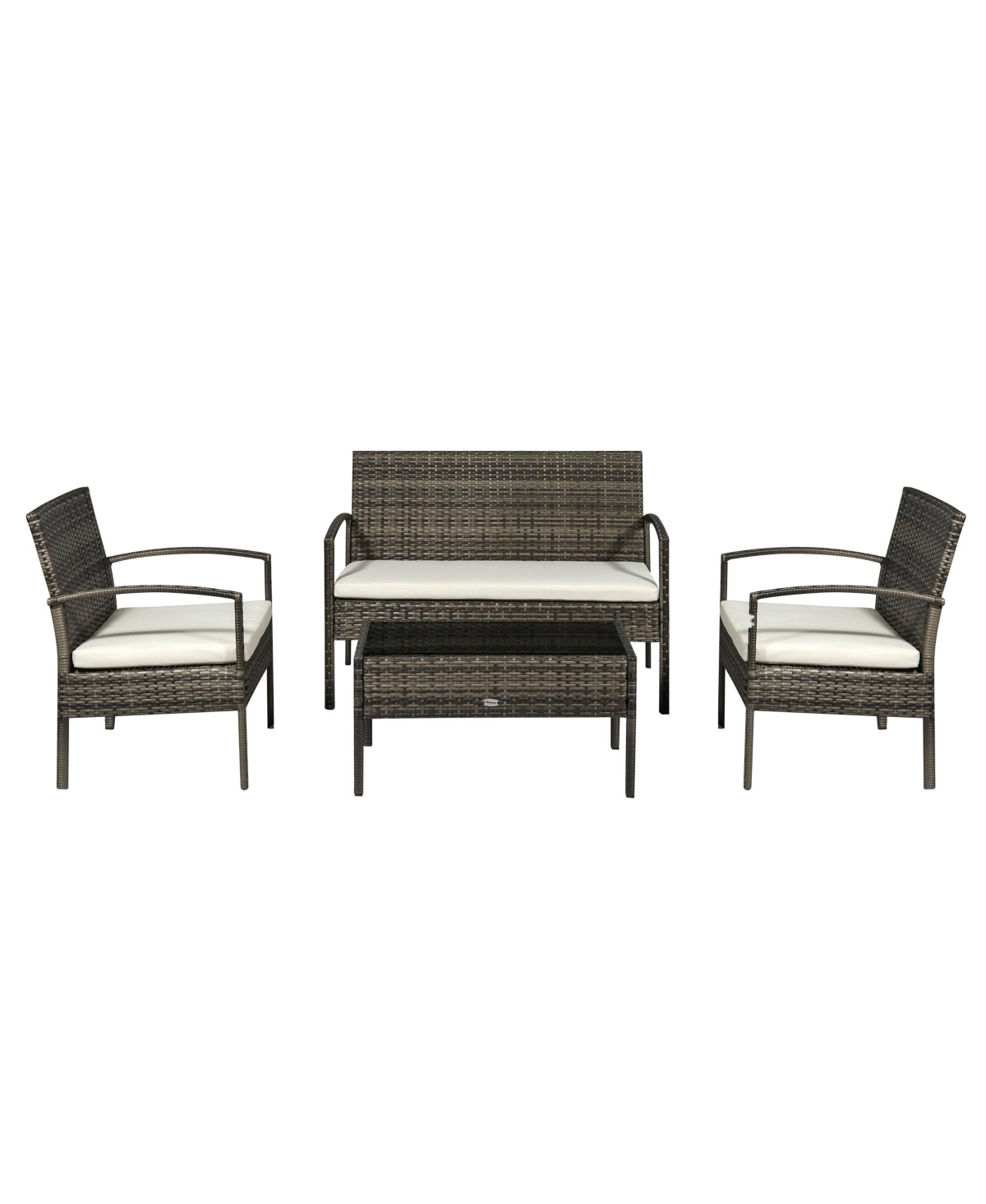 Click here for Outsunny Patio Furniture Set  4pc w/ Loveseat  Cha... prices