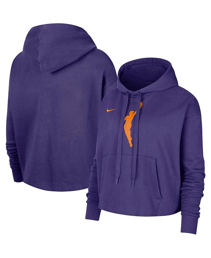 Nike Women's Purple WNBA Logowoman Team 13 Cropped Pullover Hoodie - Macy's
