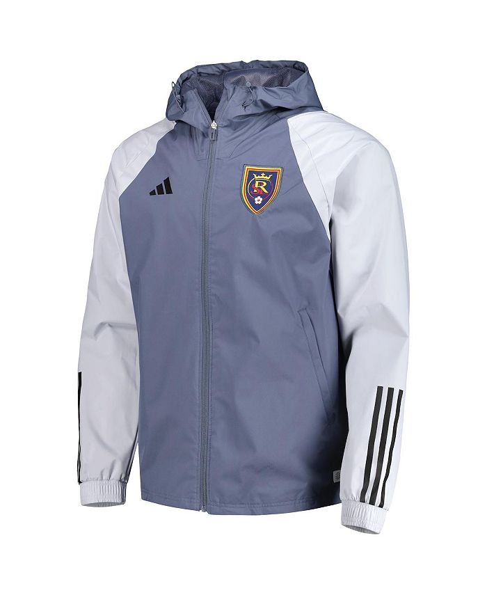 adidas Men's Charcoal Real Salt Lake All-Weather Raglan Hoodie Full-Zip ...