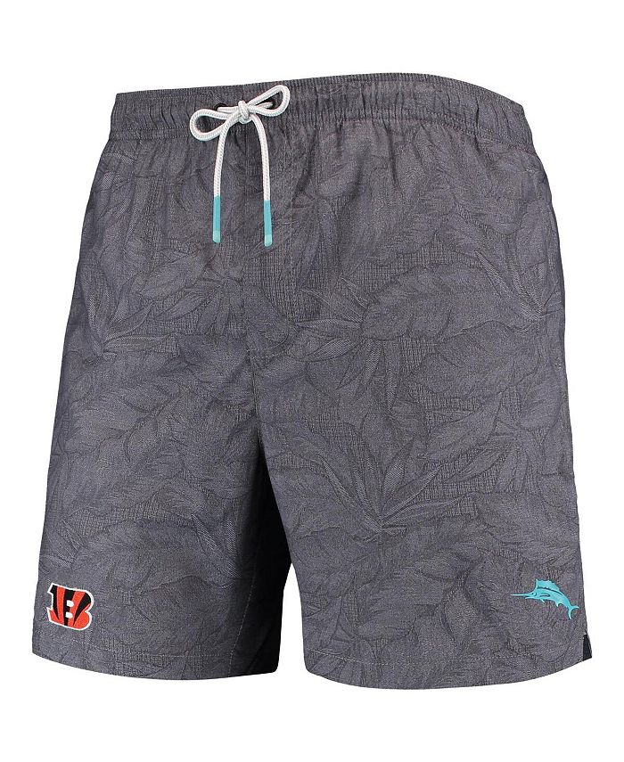 Tommy Bahama Men's Black Cincinnati Bengals Naples Layered Leaves Swim ...