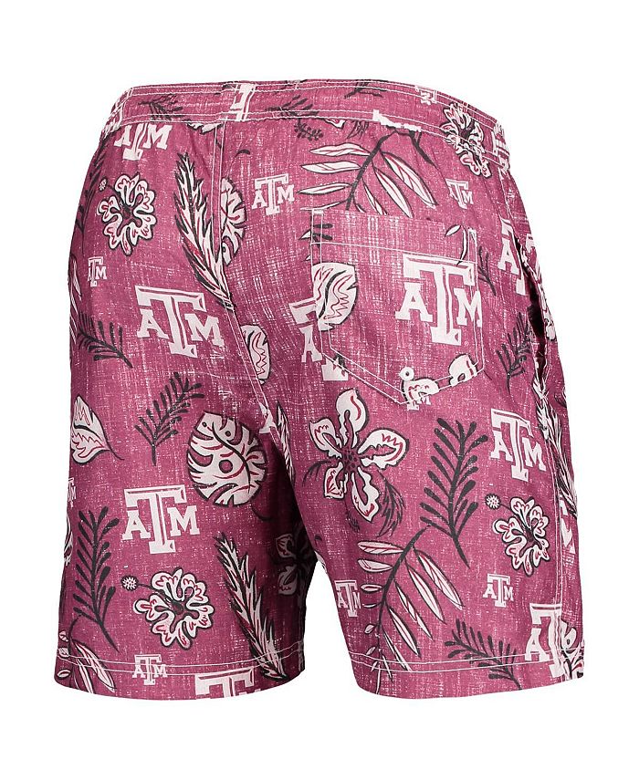 Wes & Willy Men's Maroon Texas A&M Aggies Vintage-Inspired Floral Swim ...
