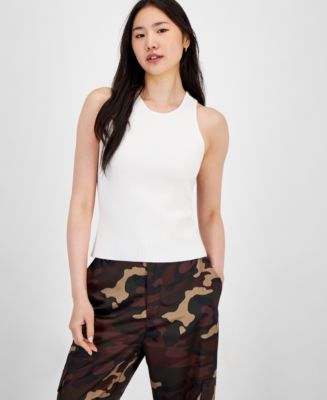Bar III Women's Ottoman-Rib Tank Top, Created for Macy's - Macy's
