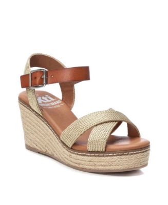 XTI Women's Jute Wedge Sandals By XTI, Gold - Macy's