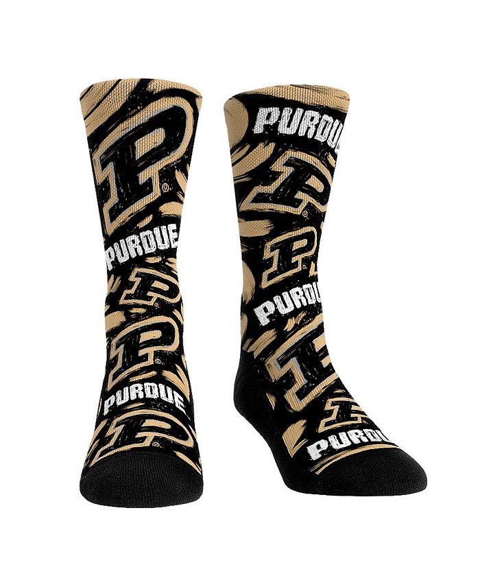 Rock 'Em Men's and Women's Socks Purdue Boilermakers Allover Logo and ...