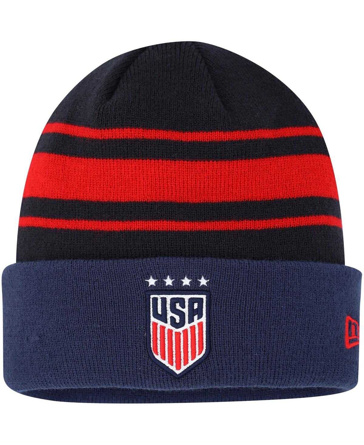 Click here for Mens New Era Navy Uswnt Team Cuffed Knit Hat - Nav... prices