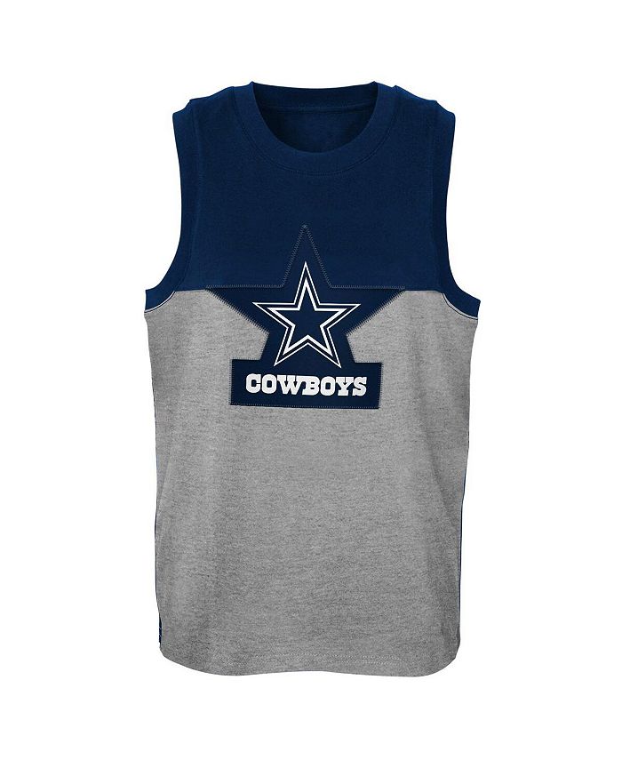 Outerstuff Big Boys Navy and Gray Dallas Cowboys Revitalize Tank Top ...