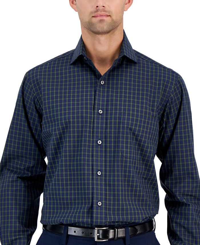 Club Room Mens Regular Fit Check Dress Shirt Created For Macys Macys