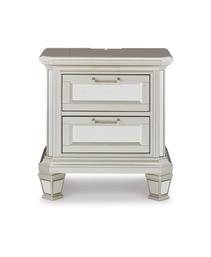 Signature Design By Ashley Lindenfield Two Drawer Night Stand - Macy's