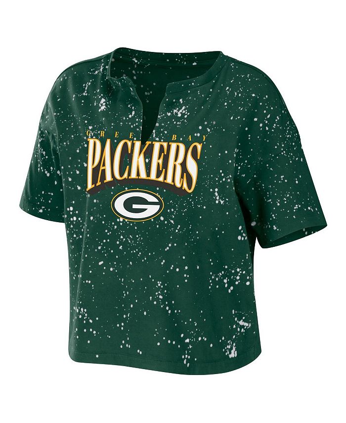 WEAR by Erin Andrews Women's Green Green Bay Packers Bleach Wash ...