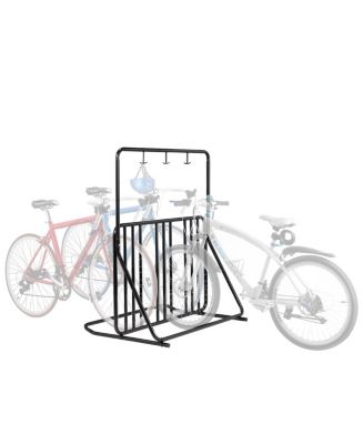 Bike Rack - 2-Sided Bicycle Stand for 6 Mountain, Road, and Kids' Bikes ...