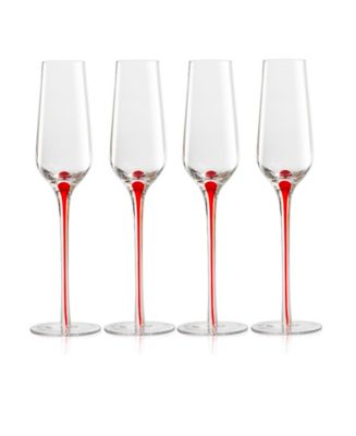 Tempest Flute 10 oz Glasses, Set of 4 - Macy's