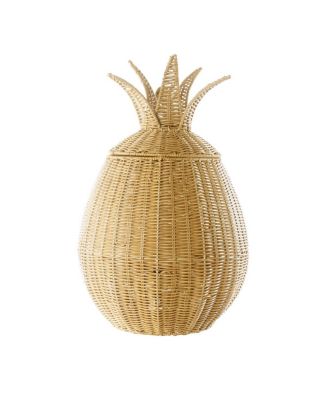 Kaplan Early Learning Pineapple Washable Wicker Floor Basket - Macy's