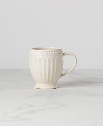 Lenox French Perle Groove Mugs, Set Of 4 - Macy's