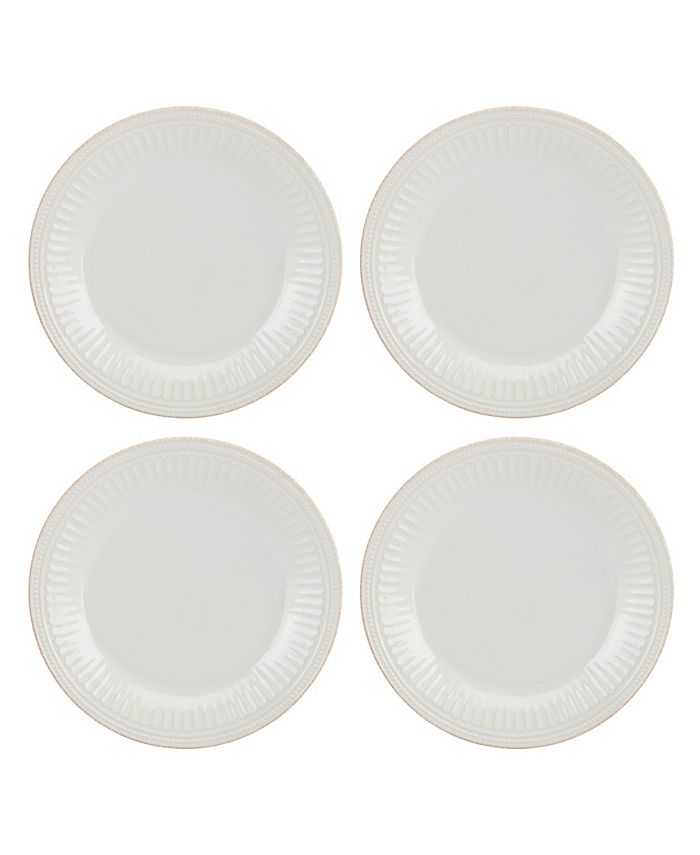 Lenox French Perle Groove Dinner Plates, Set Of 4 - Macy's