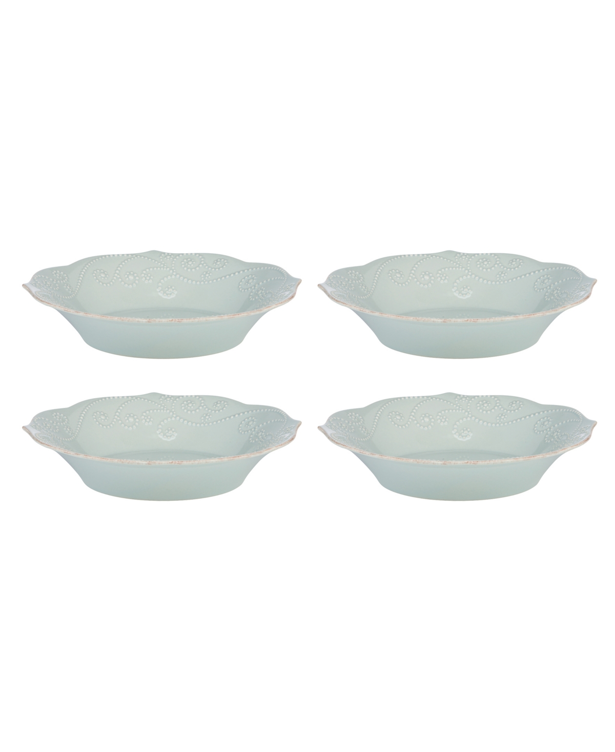 Click here for Lenox French Perle Pasta Bowls  Set of 4 - Blue prices