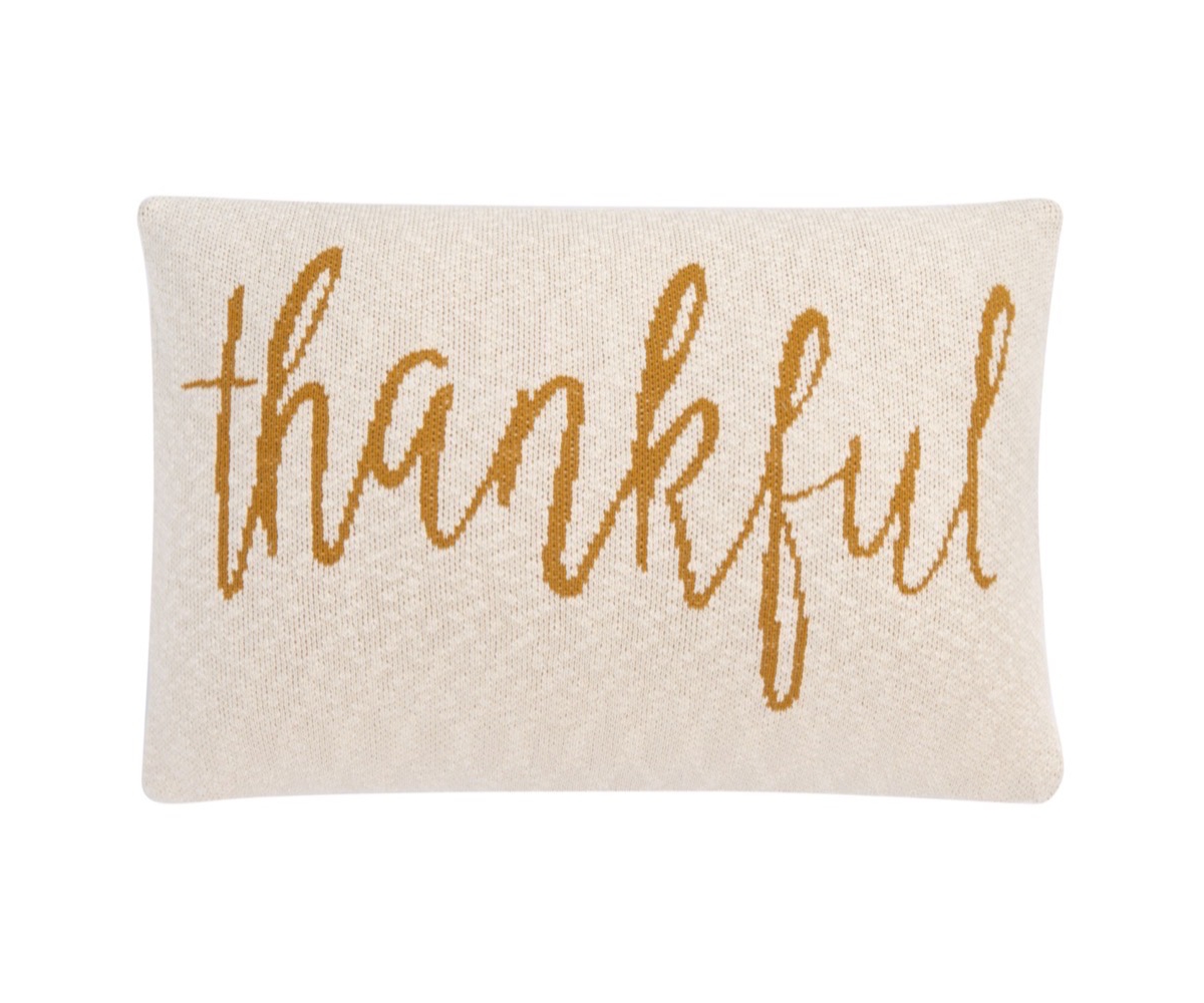Click here for Thankful Pillow - Natural/mustard prices