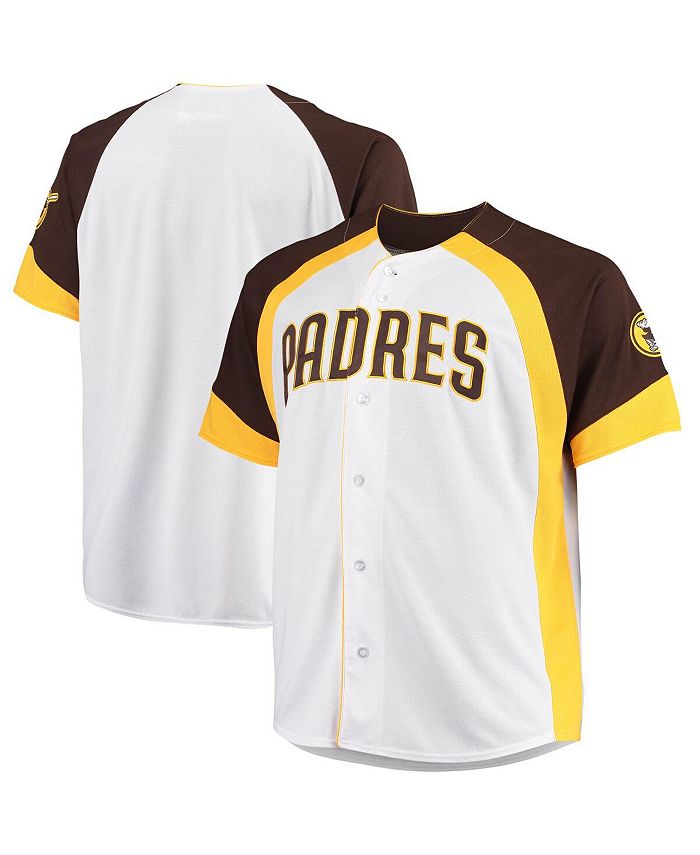 Profile Men's White, Brown San Diego Padres Big and Tall Colorblock ...