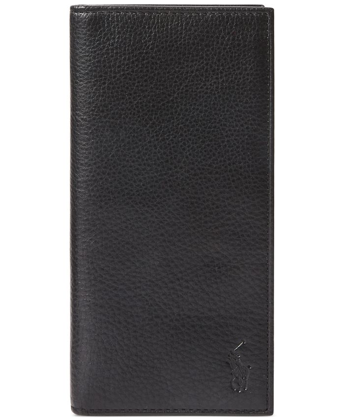 Polo Ralph Lauren Men's Pebbled Leather Narrow Wallet - Macy's