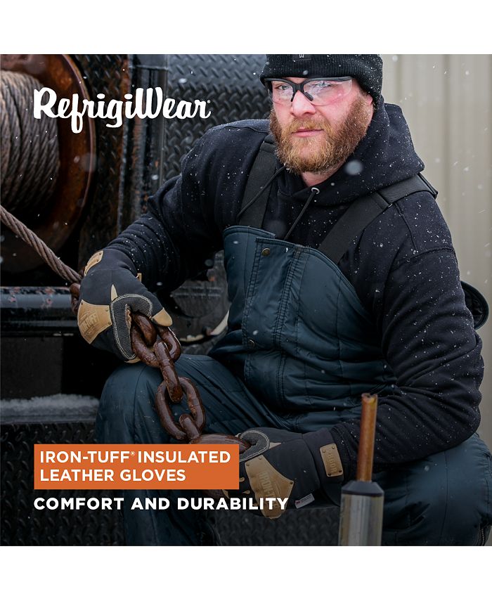 RefrigiWear Men's Iron-Tuff Insulated Leather Gloves - Macy's