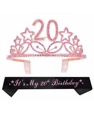 Meant2tobe 20th Birthday Sash and Tiara for Women - Fabulous Set ...