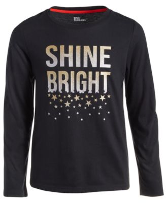 Epic Threads Big Girls Shine Bright Print Long-Sleeve T-Shirt, Created ...
