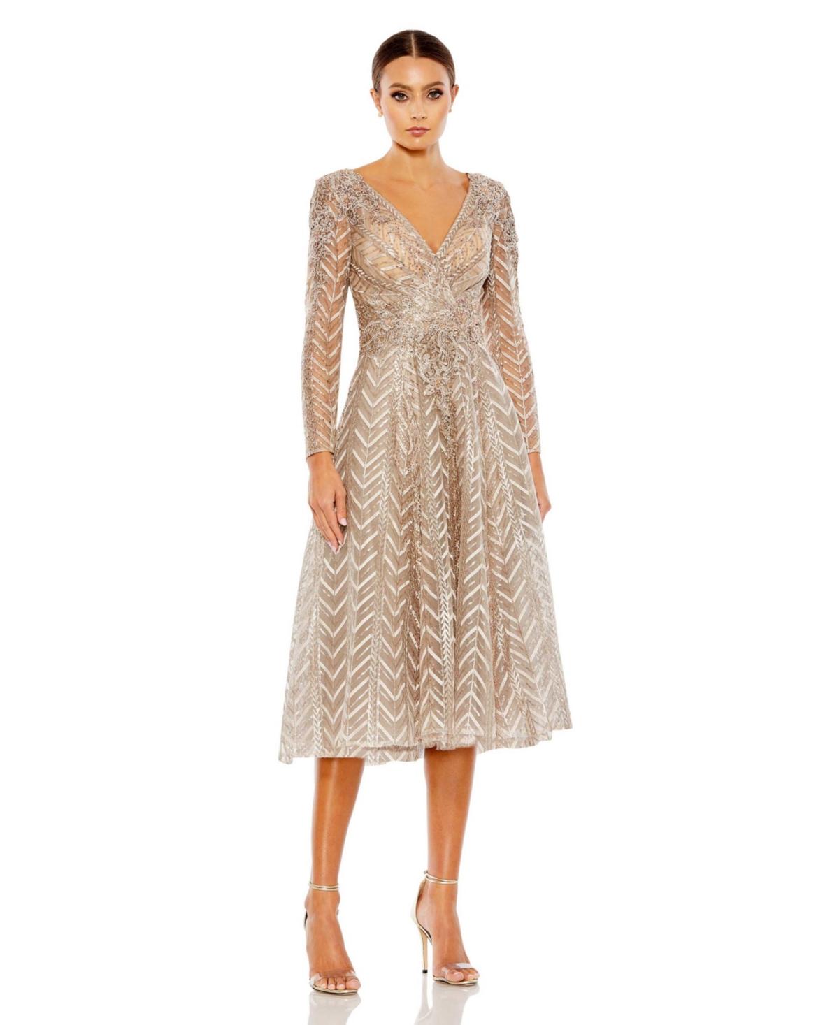 Click here for Womens Embellished Long Sleeve Wrap Over Dress - T... prices