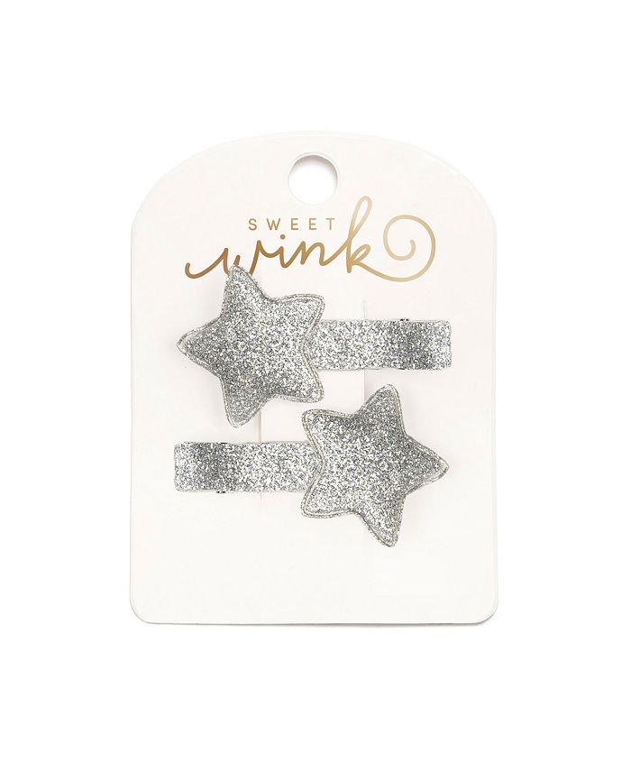 Sweet Wink Girls Silver Star Clip Set - Macy's
