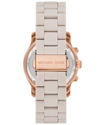 Michael Kors Women's Runway Quartz Chronograph Rose Gold-Tone Stainless ...