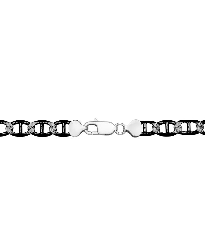Macy's Men's Mariner Link 22" Chain Necklace (10mm) in Black Ruthenium ...