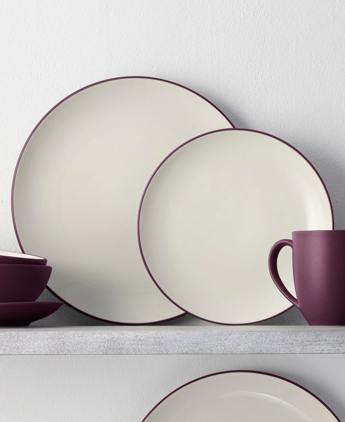 Noritake Colorwave Burgundy Coupe 16-Pc. Dinnerware Set, Service for 4 ...