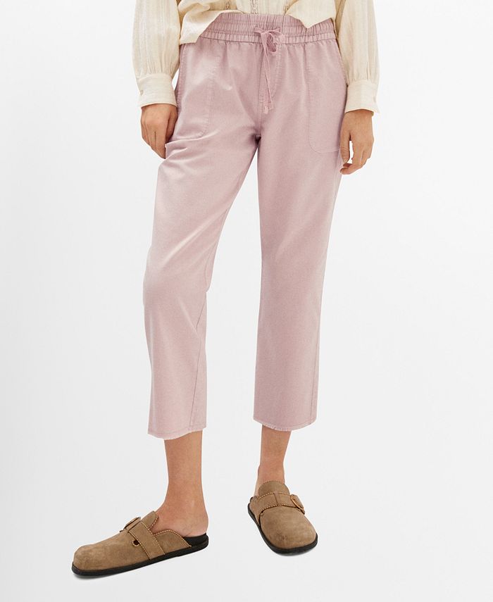 MANGO Women's Drawstring Detail Slouchy Jeans - Macy's