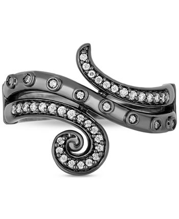 Enchanted Disney Fine Jewelry Diamond Ursula Ring (1/10 ct. t.w.) in ...