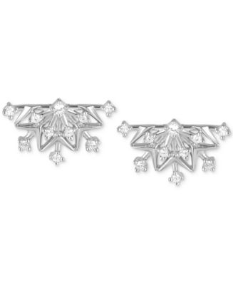 Enchanted Disney Fine Jewelry Diamond Frozen Two Elsa Snowflake Stud ...
