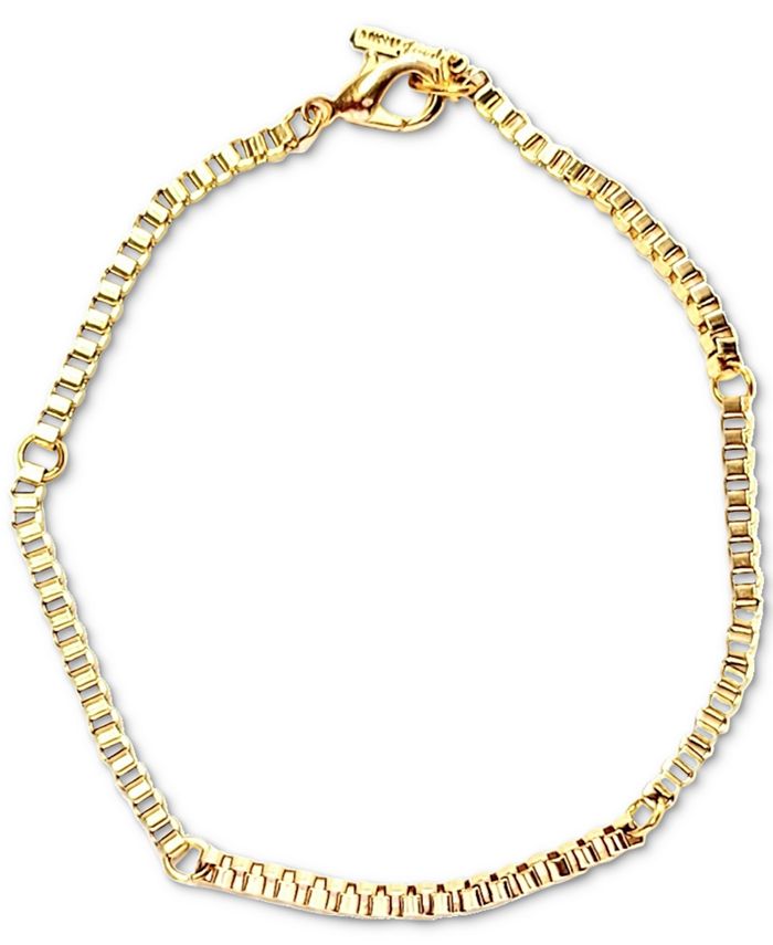 MINU Jewels Gold-Tone Box Chain Flex Bracelet - Macy's